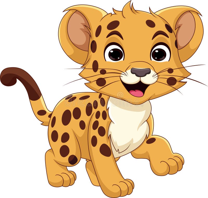 Cute Little Leopard Cartoon Stock Vector - Illustration of mascot ...