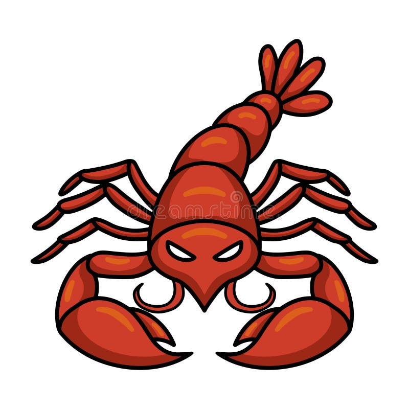 Cute Little Lobster Cartoon Character Stock Vector - Illustration of ...