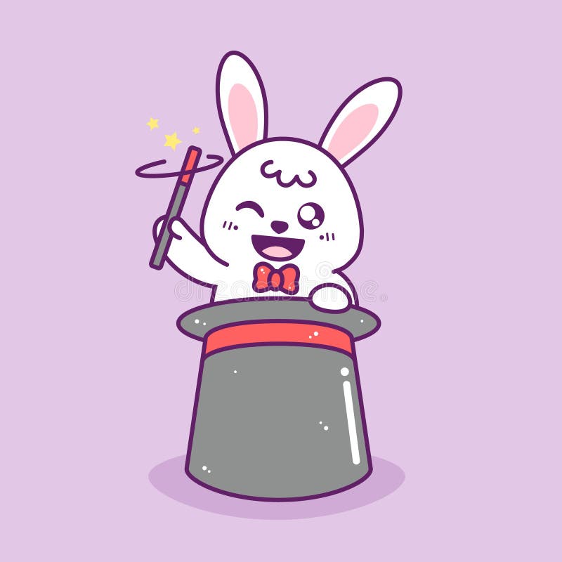 Rabbit Magician Kawaii Stock Illustrations – 105 Rabbit Magician Kawaii ...