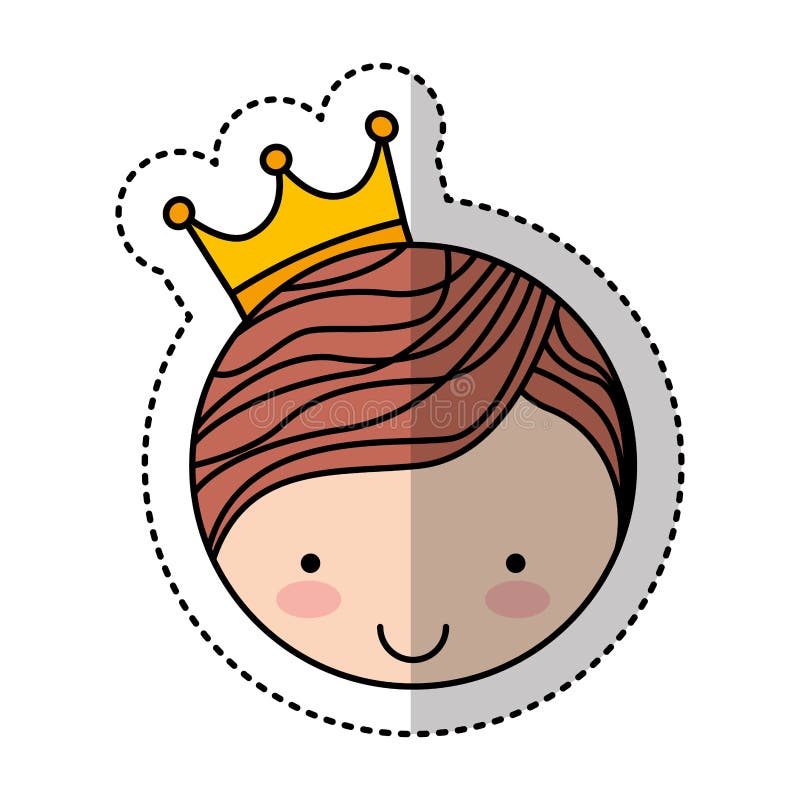 Cute Little Man Character with Crown Stock Illustration - Illustration ...