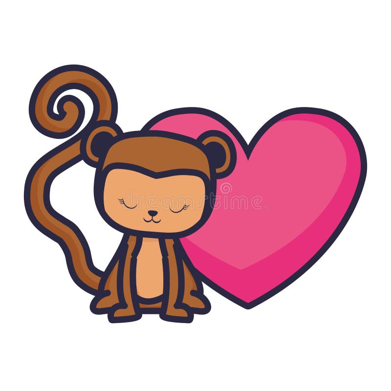Monkey Heart stock illustration. Illustration of heart - 23244919