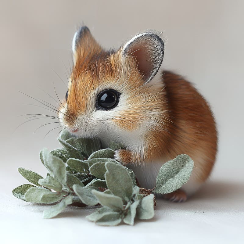 Cute Little Mouse with Big Eyes Stock Illustration - Illustration of ...