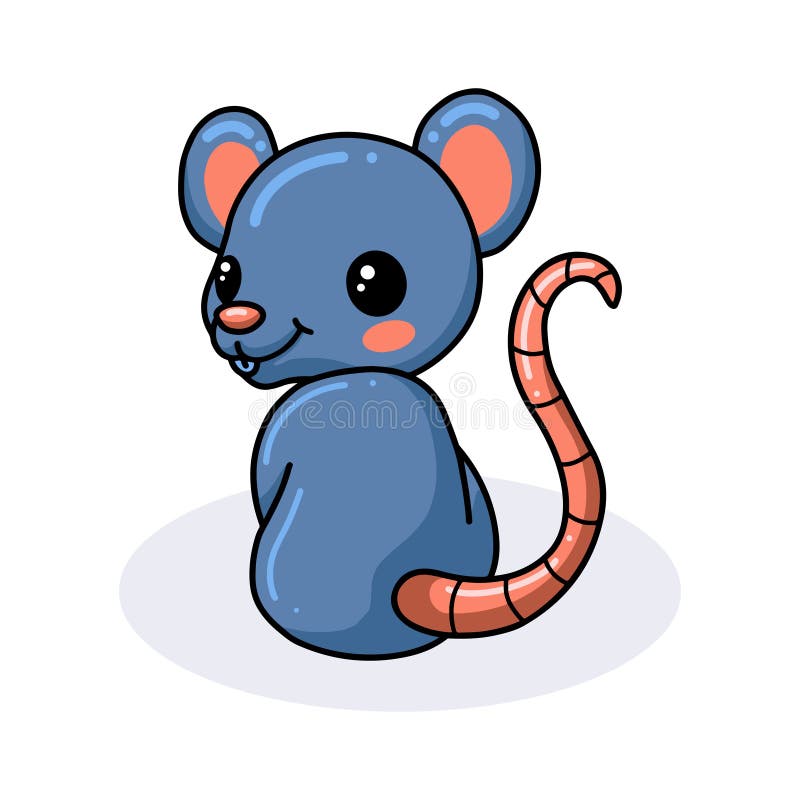 Cute Little Mouse Cartoon Sitting Stock Vector - Illustration of mammal ...