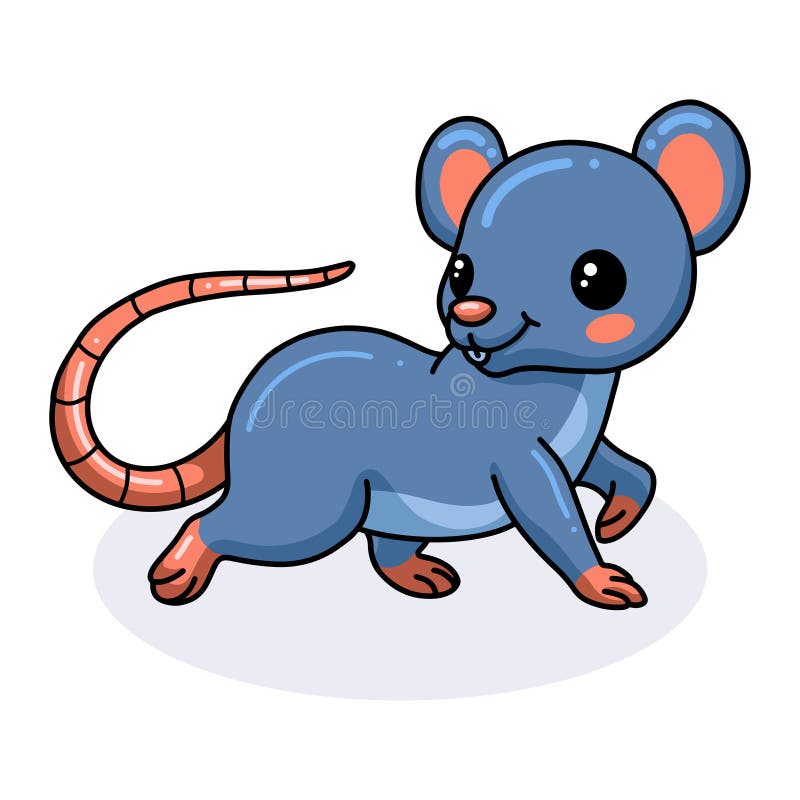 Cute Little Mouse Cartoon Walking Stock Vector - Illustration of little ...