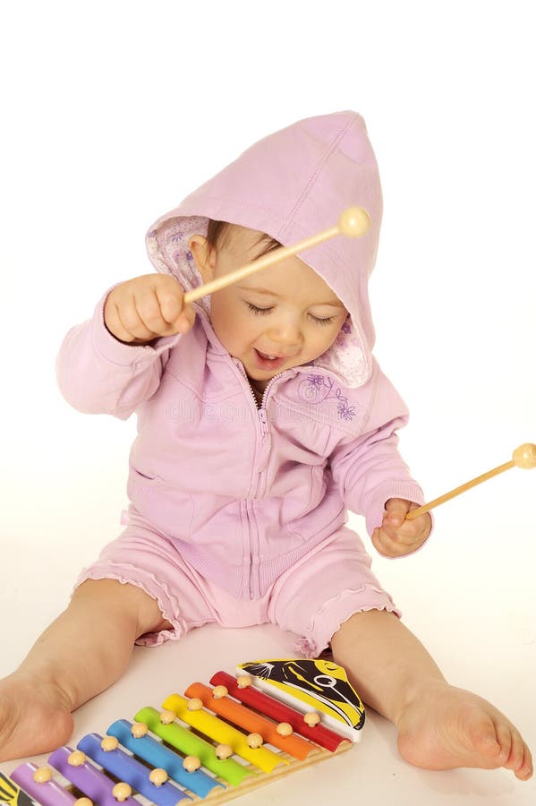 Cute Little Musicians Play Some Instruments Stock Photo - Image of ...