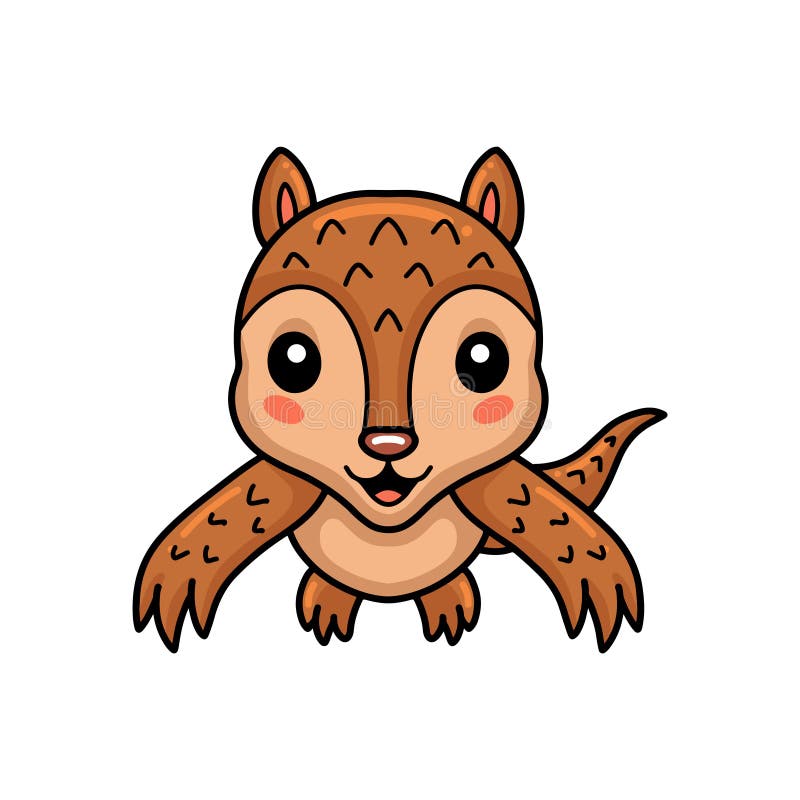 Cute Little Pangolin Cartoon Leaping Stock Vector - Illustration of ...