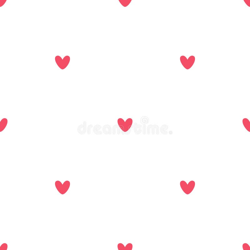 Cute Little Pink Hearts Pattern Stock Vector - Illustration of seamless ...