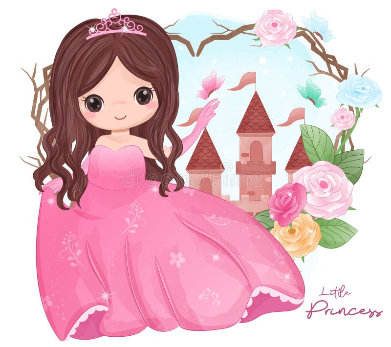 Cute Little Princess Illustrations Stock Vector - Illustration of ...