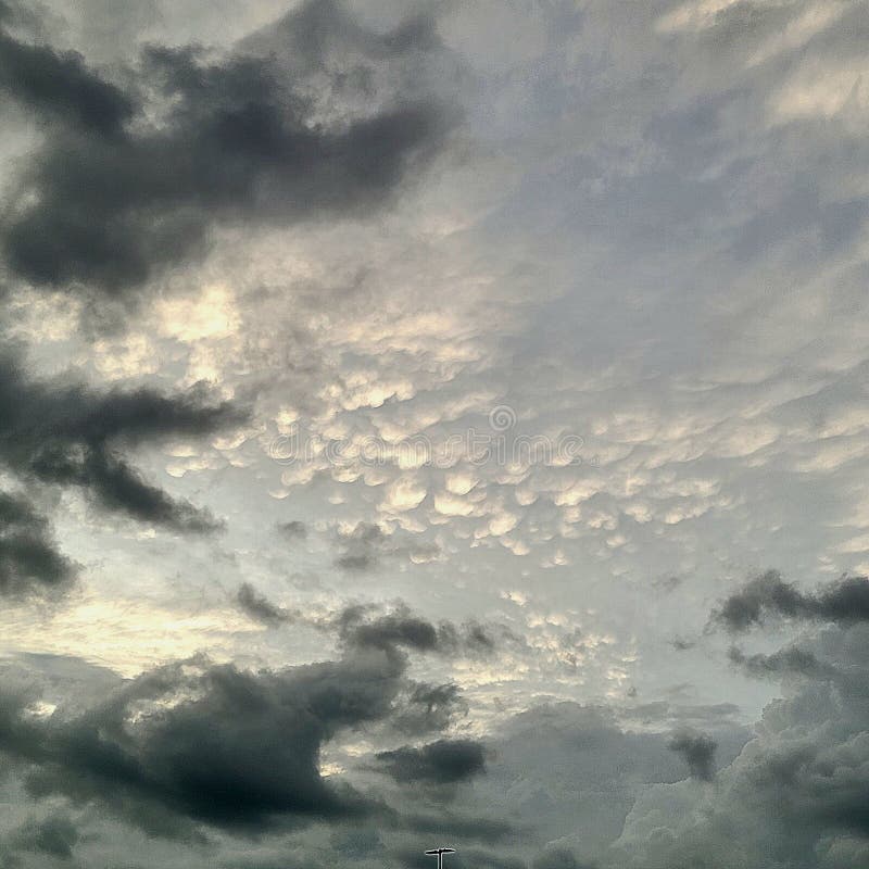 Cute Little Puffs of Clouds after a Storm Stock Photo - Image of storm ...