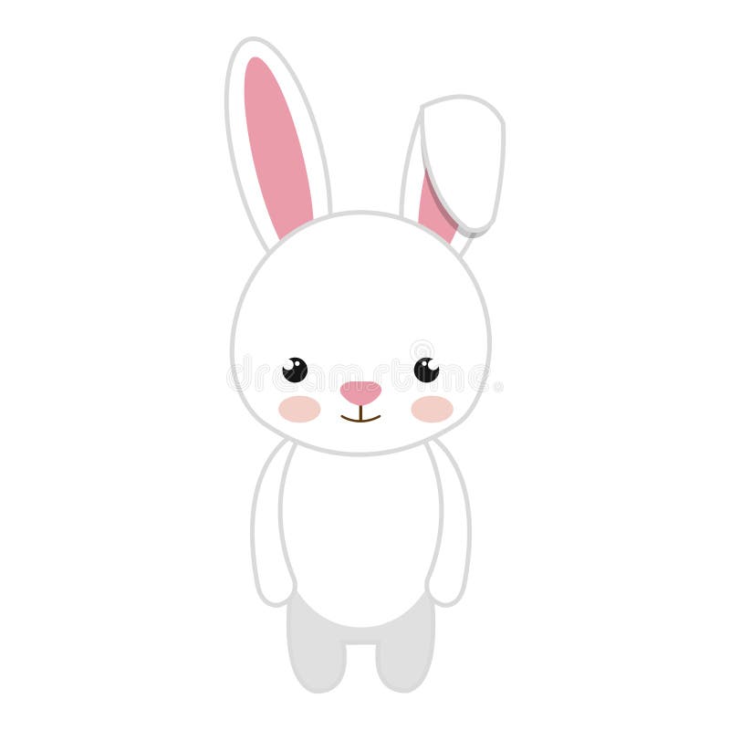 Cute Little Rabbit Animal Character Stock Vector - Illustration of ...