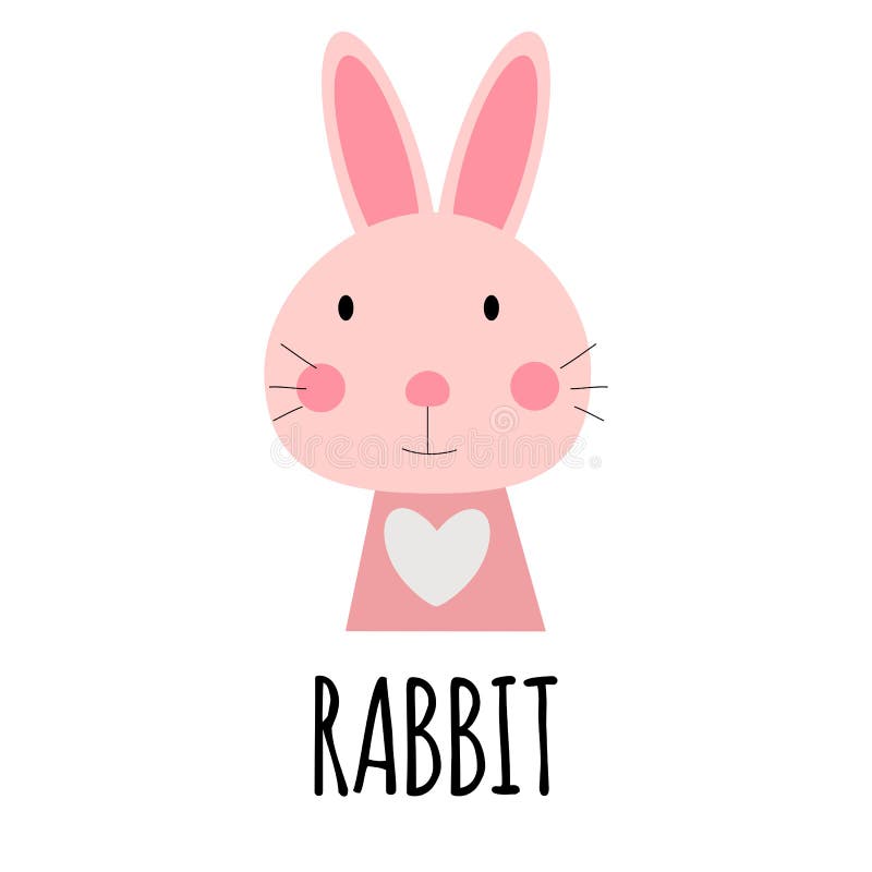 Cute Little Rabbit Animal Icon. Vector Illustration Stock Illustration ...