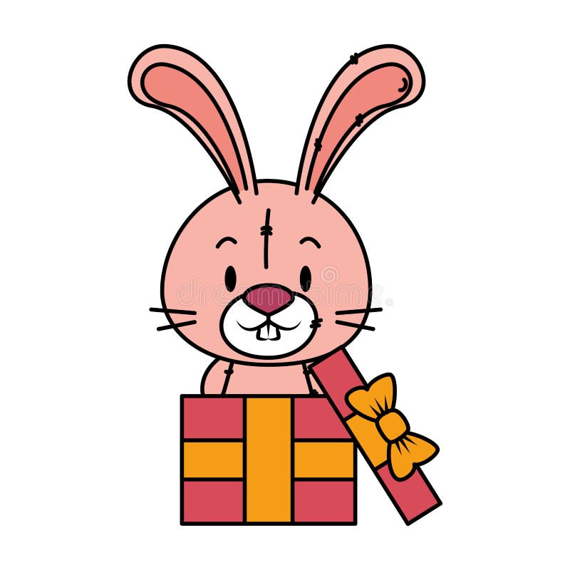 Cute Little Rabbit Character Stock Vector - Illustration of children ...