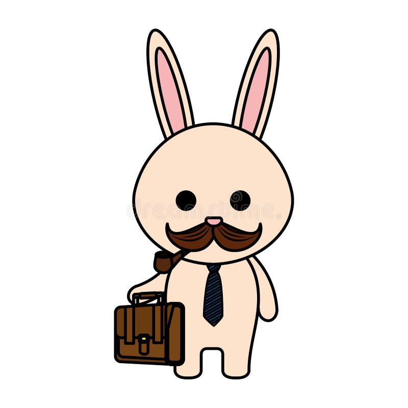 Cute Little Rabbit Character Stock Vector - Illustration of nature ...