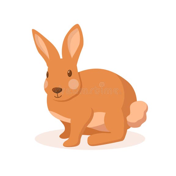 Cute Little Rabbit Sitting. Nice Bunny Stock Vector - Illustration of ...