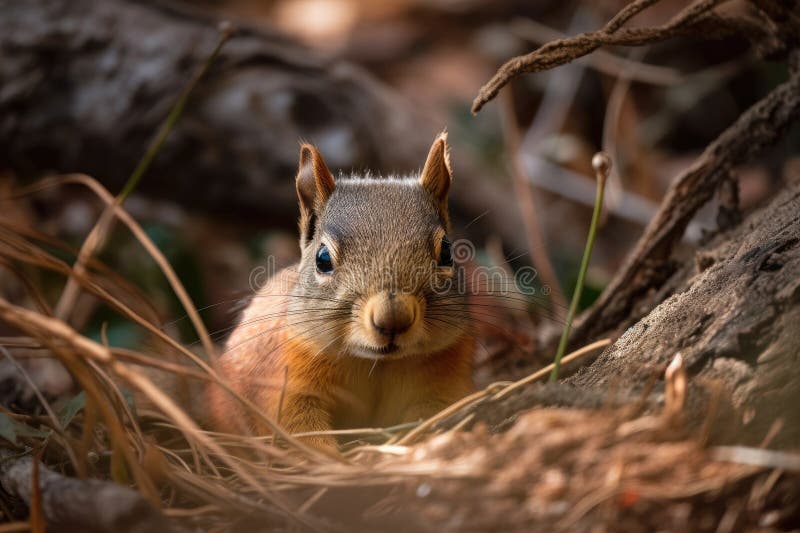 Cute Little Red Squirel - AI Generated Stock Illustration ...