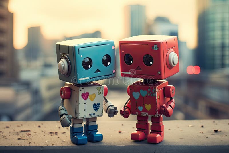 Ai Generated Female Robot Love Stock Illustrations 104 Ai Generated