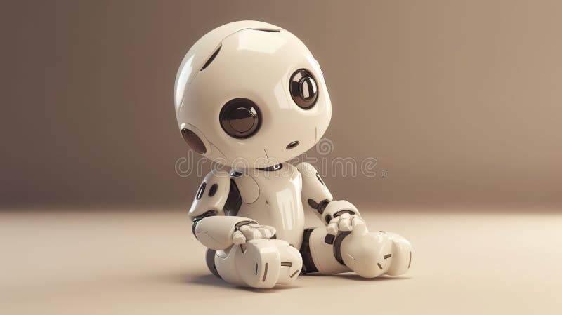 Cute Little Robot. Generative AI Stock Illustration - Illustration of ... Cute Little Robot. Generative AI Stock Illustration - Illustration of ...