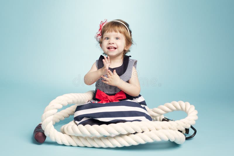 Sailor Baby stock photo. Image of child, baby, boat, bored - 15928676
