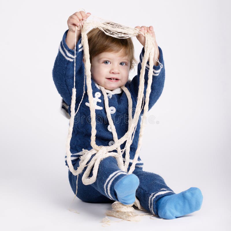 Sailor Baby stock photo. Image of child, baby, boat, bored - 15928676