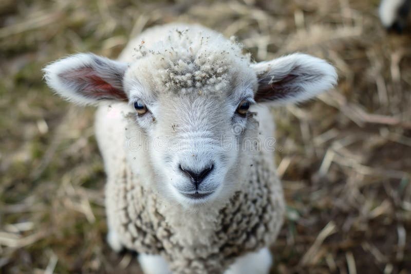 A cute little sheep baby stock illustration. Illustration of furry ...