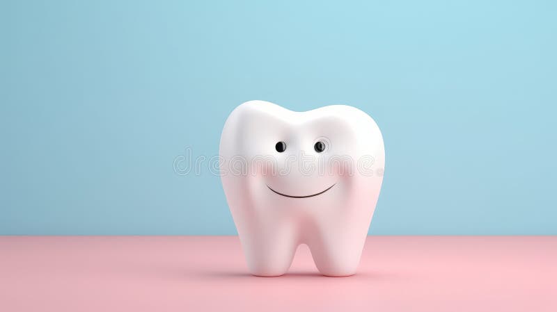 Cute Little Smiling Tooth AI Generated Stock Illustration ...