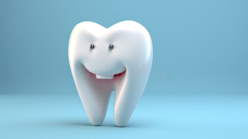 Cute Little Smiling Tooth AI Generated Stock Illustration ...