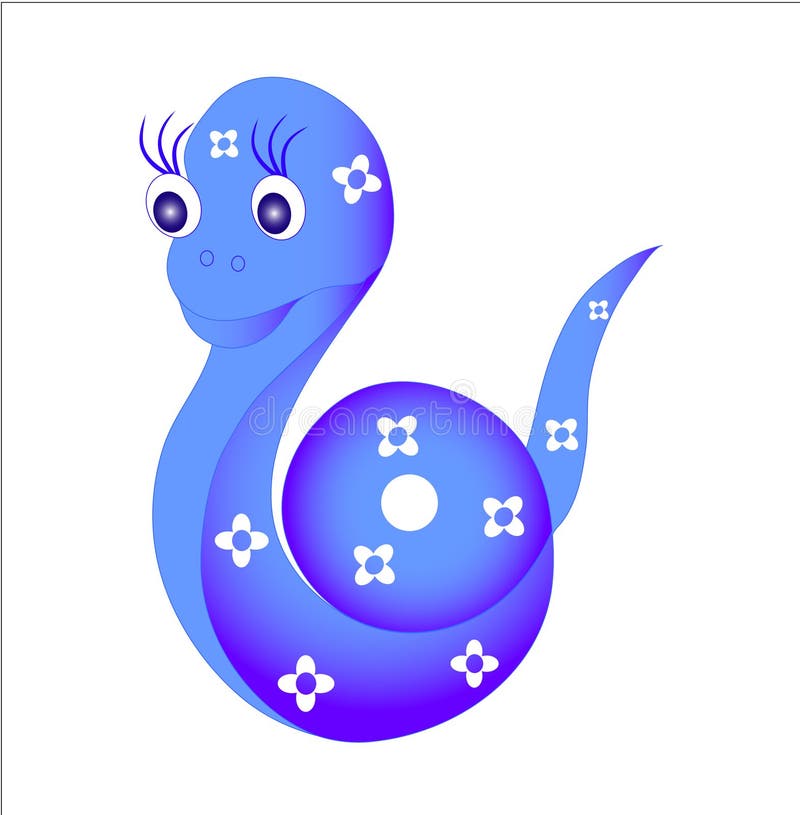 Cute little snake. stock illustration. Illustration of cheerful - 11985517