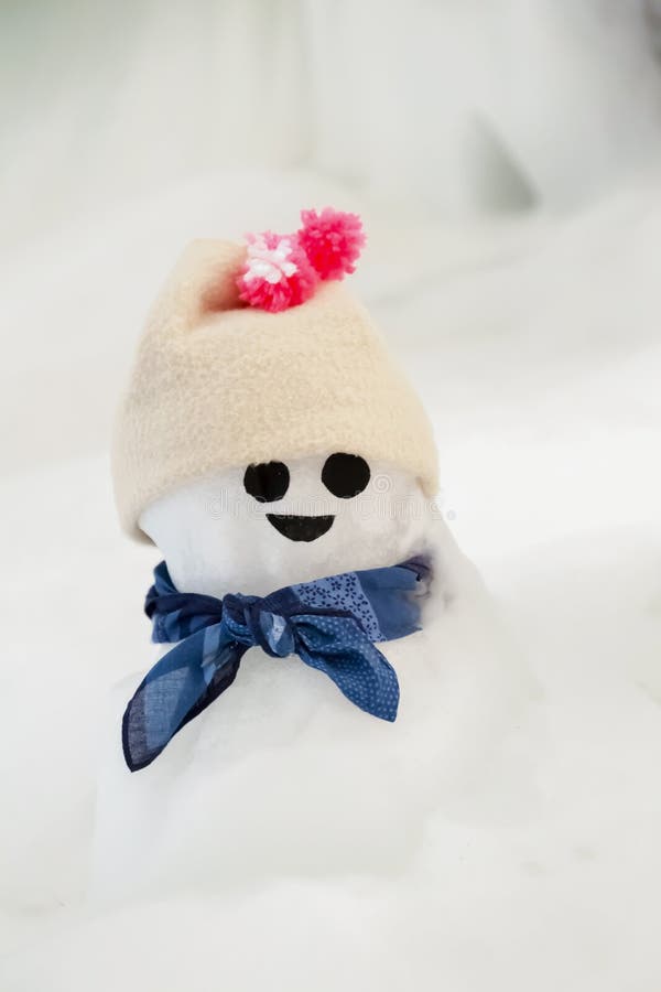 Cute little snowman stock image. Image of pick, cloud - 41098313