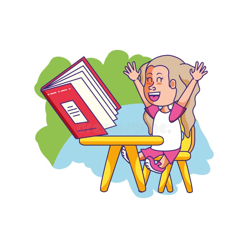 Girl Closed Book Stock Illustrations – 252 Girl Closed Book Stock ...