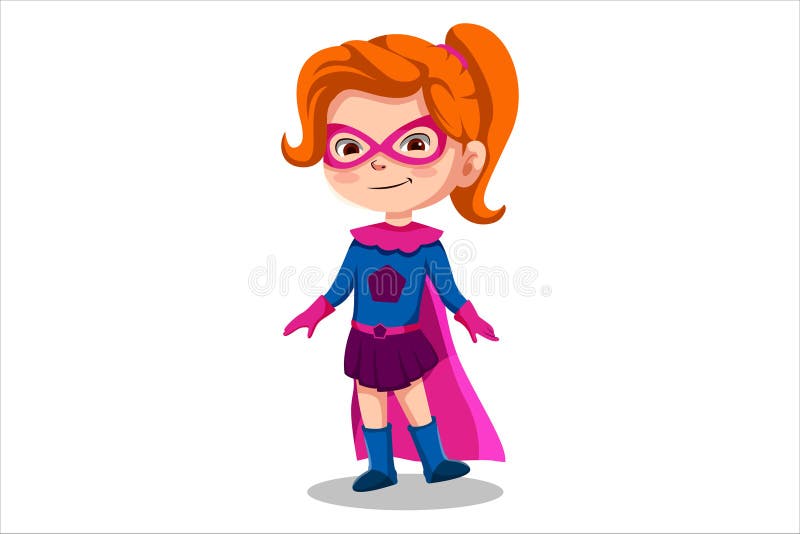 Cute Little Superhero Character Illustration Stock Vector ...