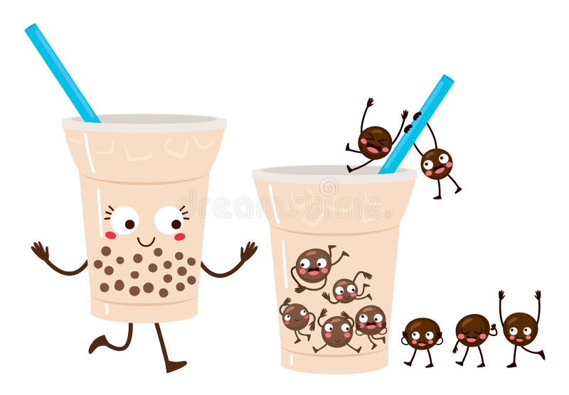 Cute Tapioca Characters Having Fun Stock Vector - Illustration of cute ...