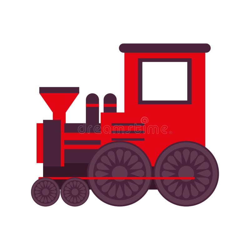 Cute Little Train Toy Isolated Icon Stock Vector - Illustration of ...