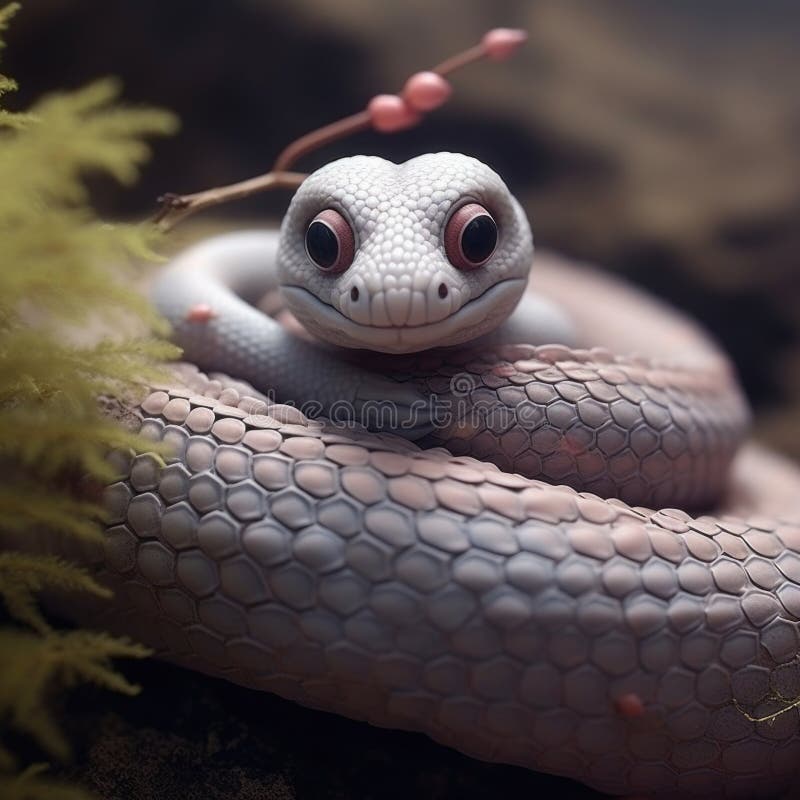 Cute little twisted snake stock illustration. Illustration of animal ...