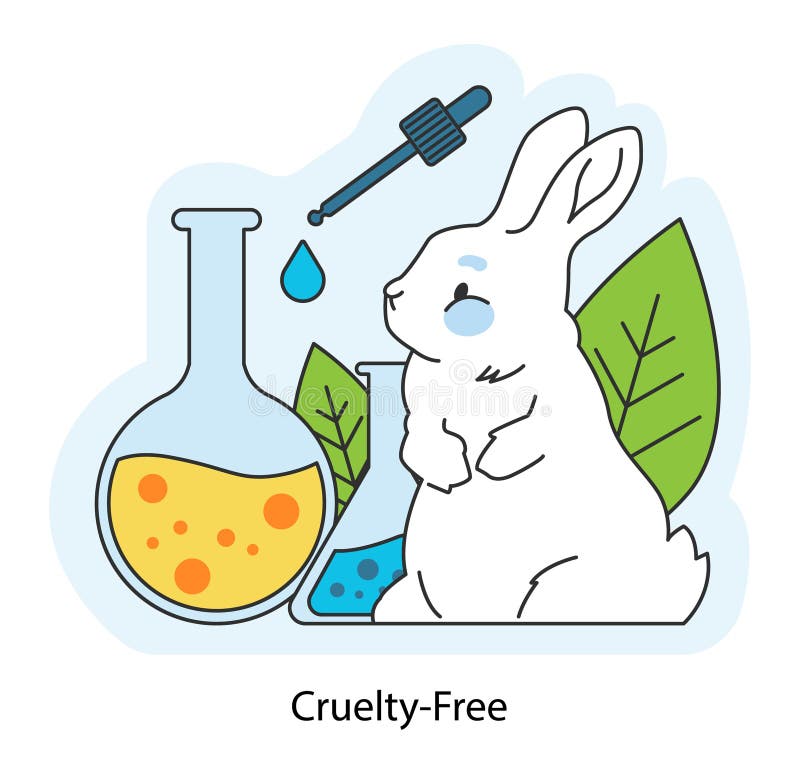 Cute Little White Rabbit. Cruelty Free Sustainable Development. Vegan ...