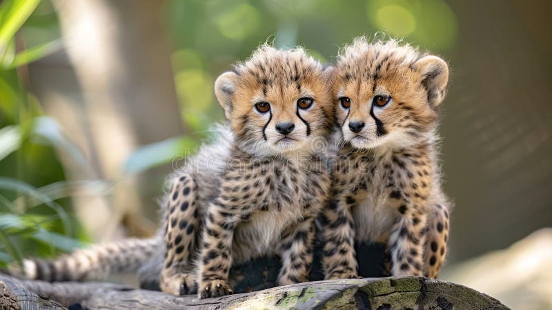 Cute Little Wild Predators in Natural Environment. Generative Ai Stock ...