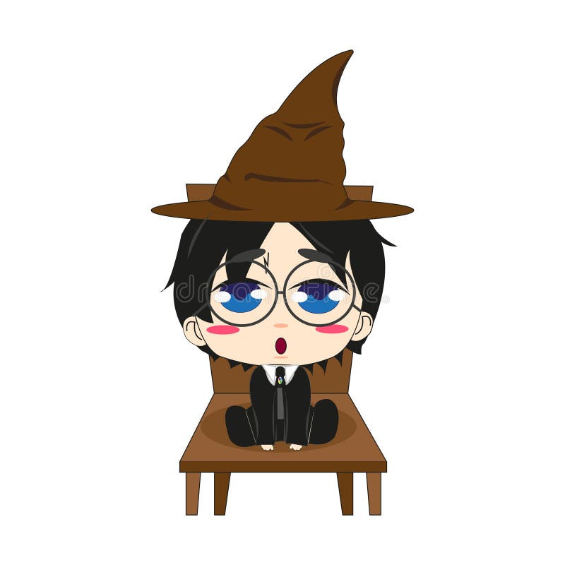 Cute Little Wizard in Glasses. Illustration. Character Concept Art ...