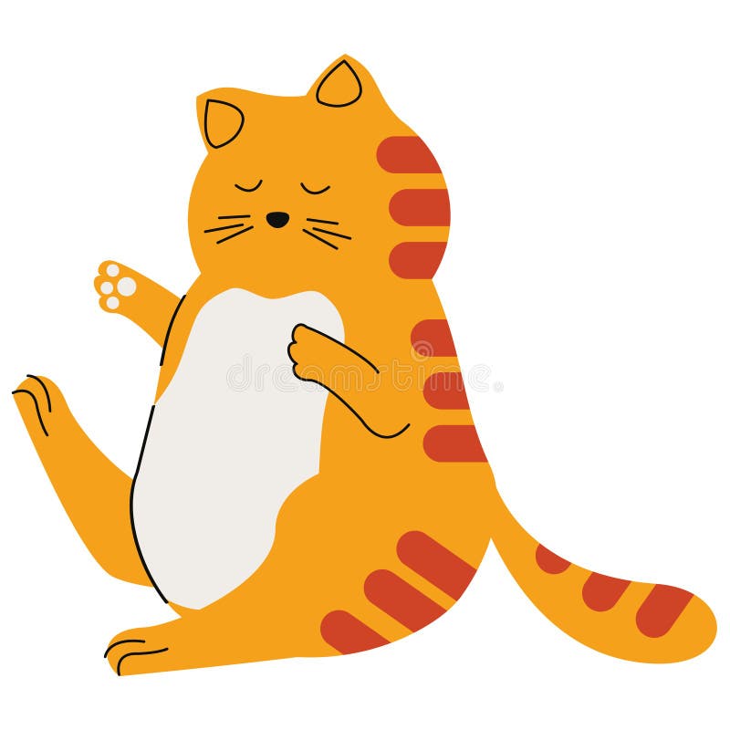 Cute Little Yellow Cat Stock Vector Illustration Of Design 262958803