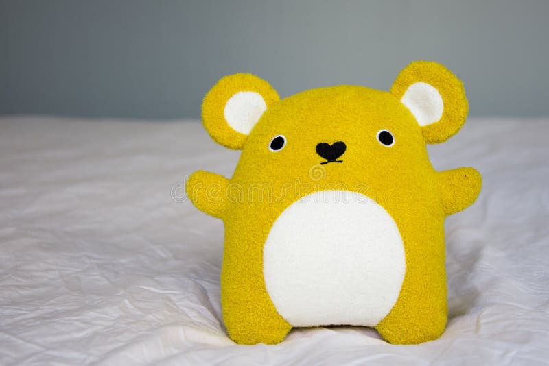Cute Little Yellow Teddy Bear Stock Image - Image of revival, doll ...
