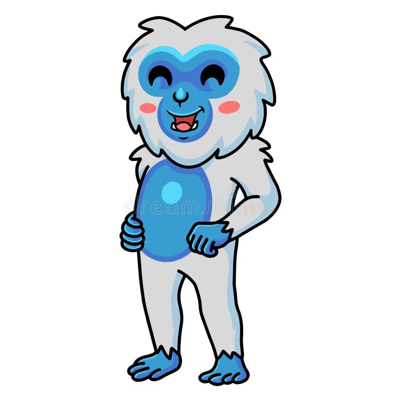 Cute Little Yeti Cartoon Standing Stock Vector - Illustration of ...