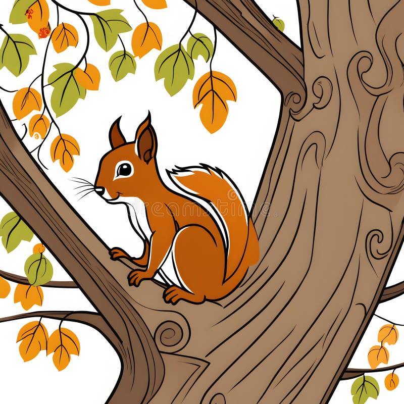 Cute Squirrels, AI-Generatet Stock Illustration - Illustration of ...