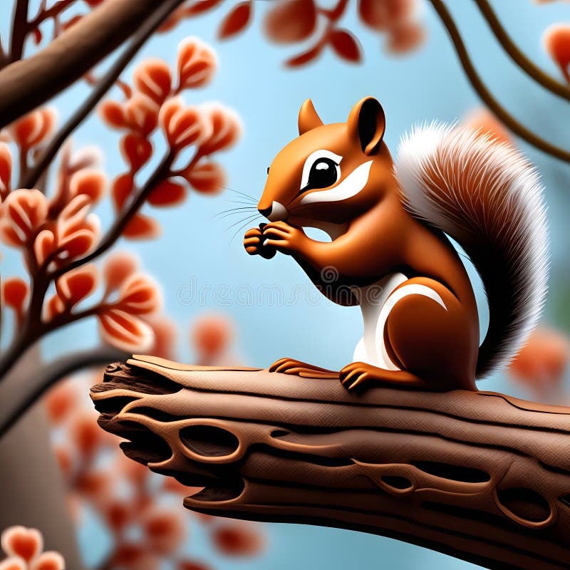 Cute Squirrels, AI-Generatet Stock Illustration - Illustration of ...