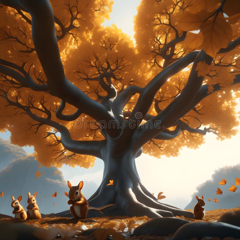 Cute Squirrels, AI-Generatet Stock Illustration - Illustration of ...