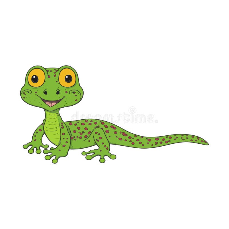 Cute Lizard Cartoon Vector Design Stock Illustration - Illustration of ...