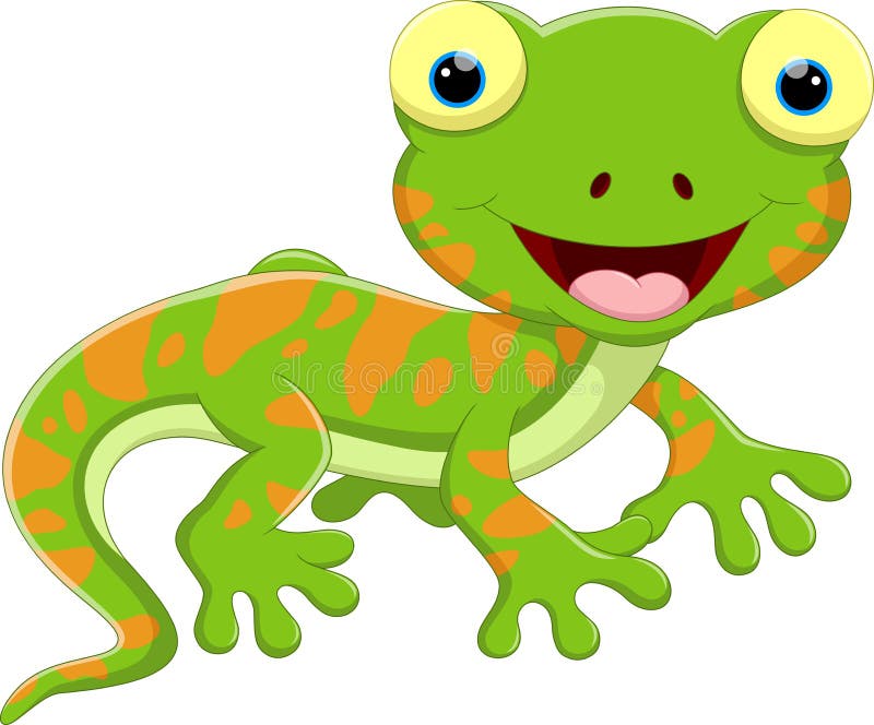 Cute lizard cartoon stock illustration. Illustration of skin - 61378424
