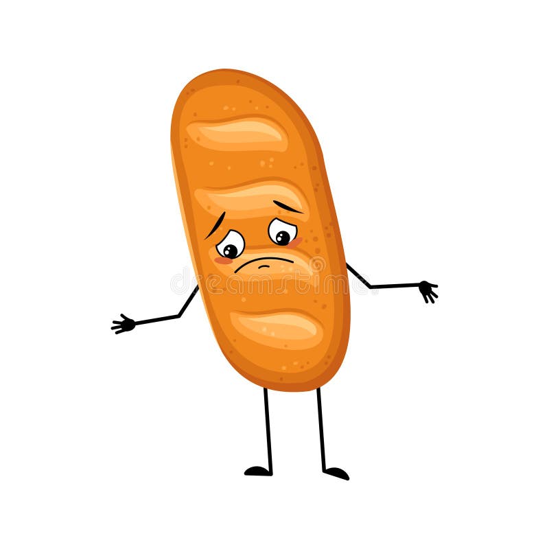 Loaf Bread Sad Face Stock Illustrations 35 Loaf Bread Sad Face Stock
