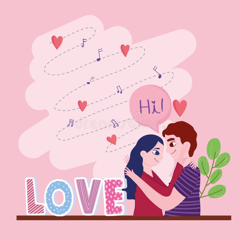 Cute love couple dancing stock vector. Illustration of vector - 224117532