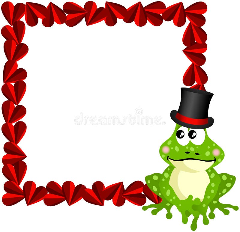 Cute love frog frame stock vector. Illustration of vector - 85432200