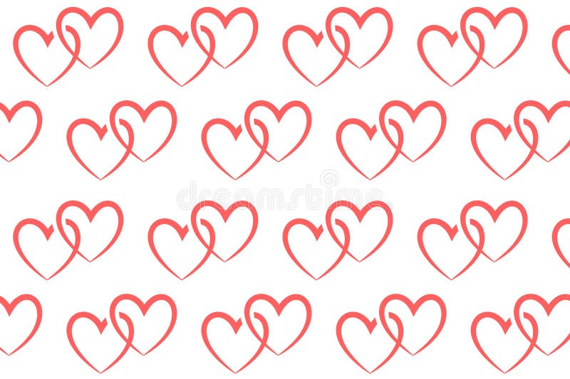 Cute Love Heart Pattern Wallpaper for Valentine S Day Decor Stock ...