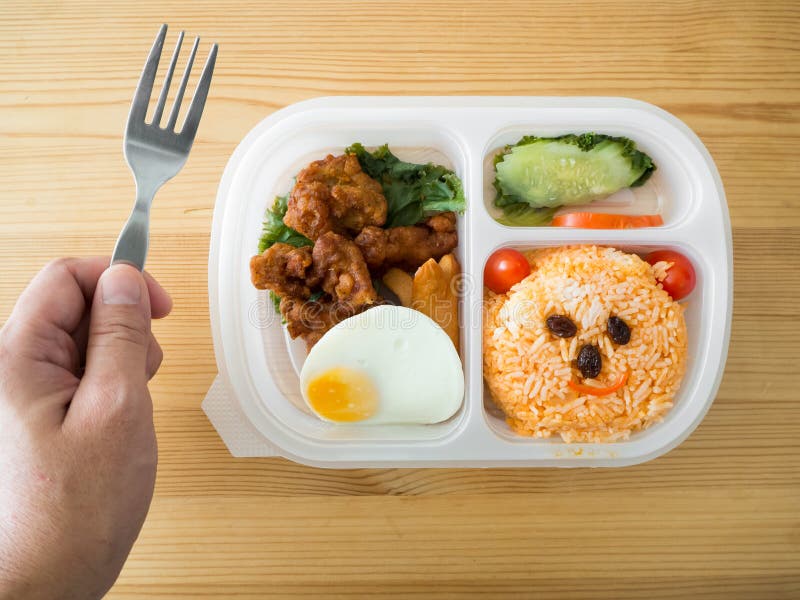 Cute lunch box set. stock image. Image of happy, picnic - 79682195