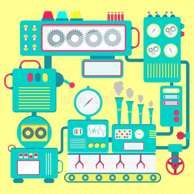 Cute machine stock vector. Illustration of engine, connect - 53776408